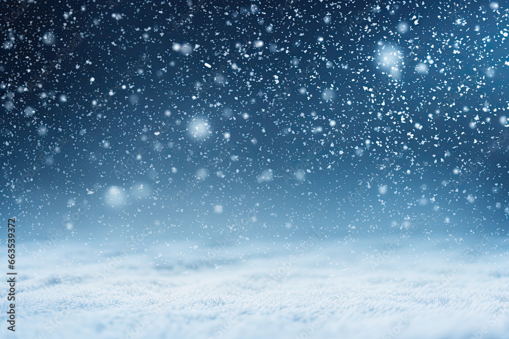 Beautiful ultrawide background image of light snowfall falling over of ...