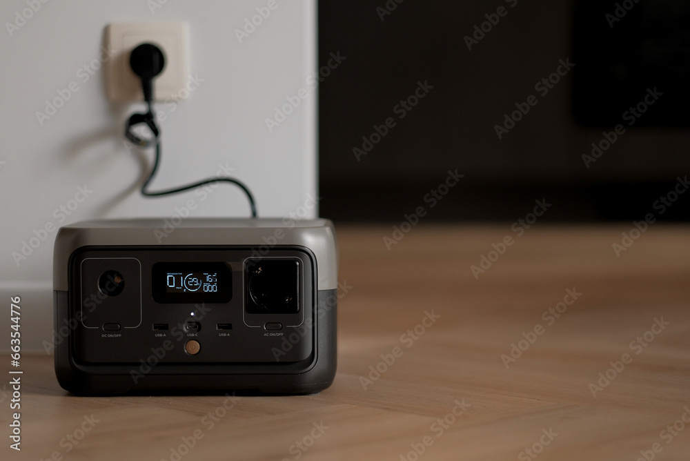 Modern rechargeable portable power charging station. Mobile power ...