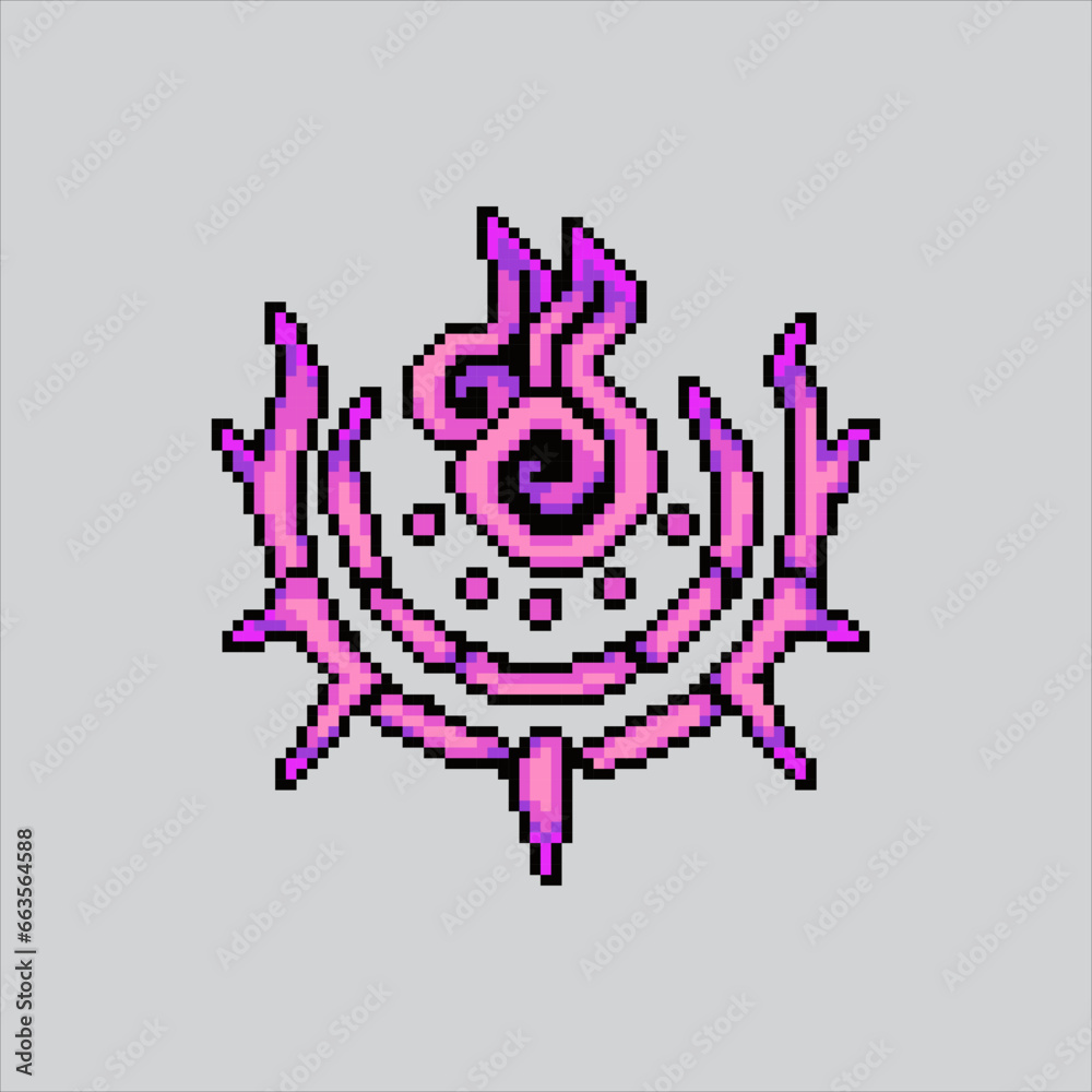 Pixel art illustration magic spell. Pixelated Magic spell. Magical ...