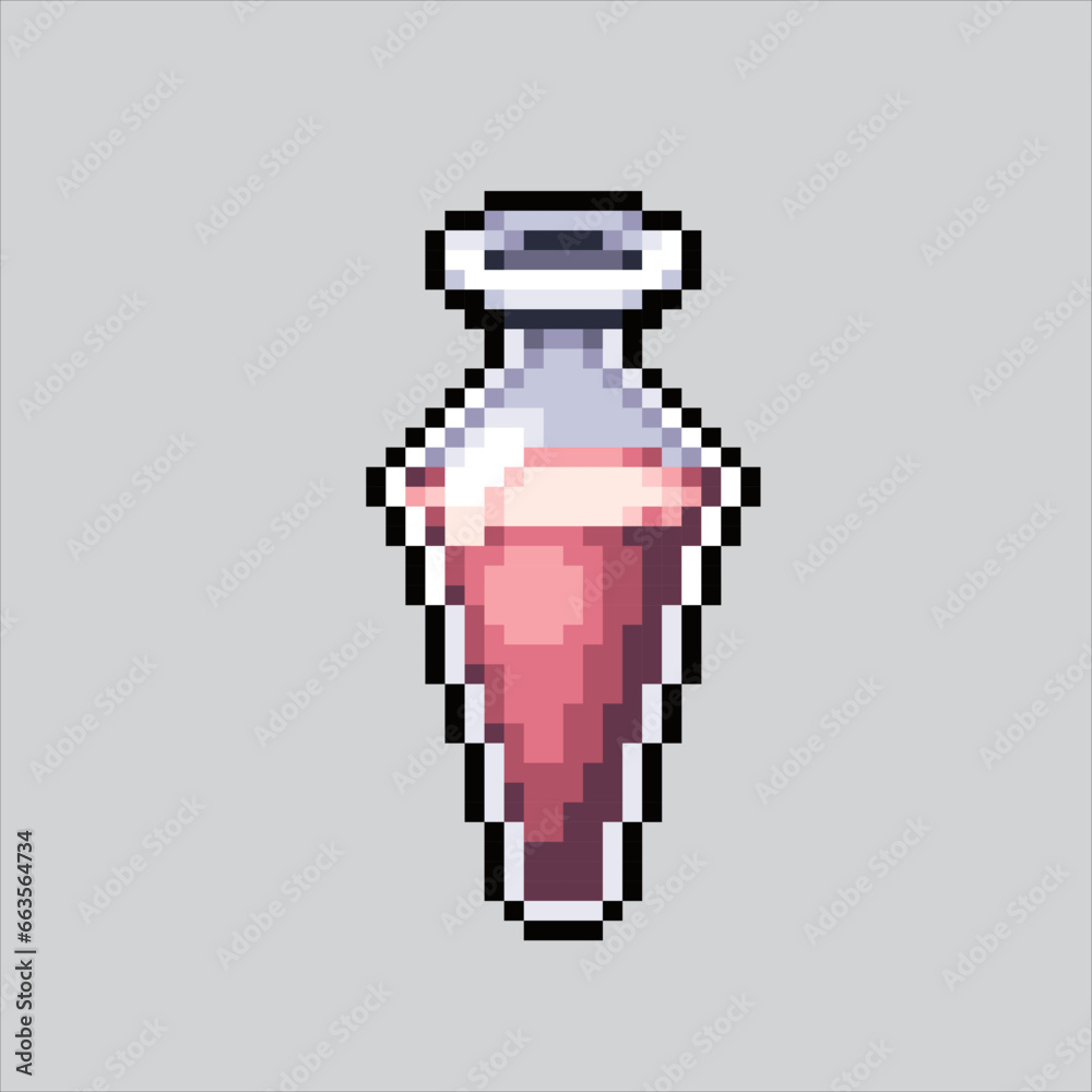 Pixel art illustration potion couldron. Pixelated Potion Pot. Witch ...