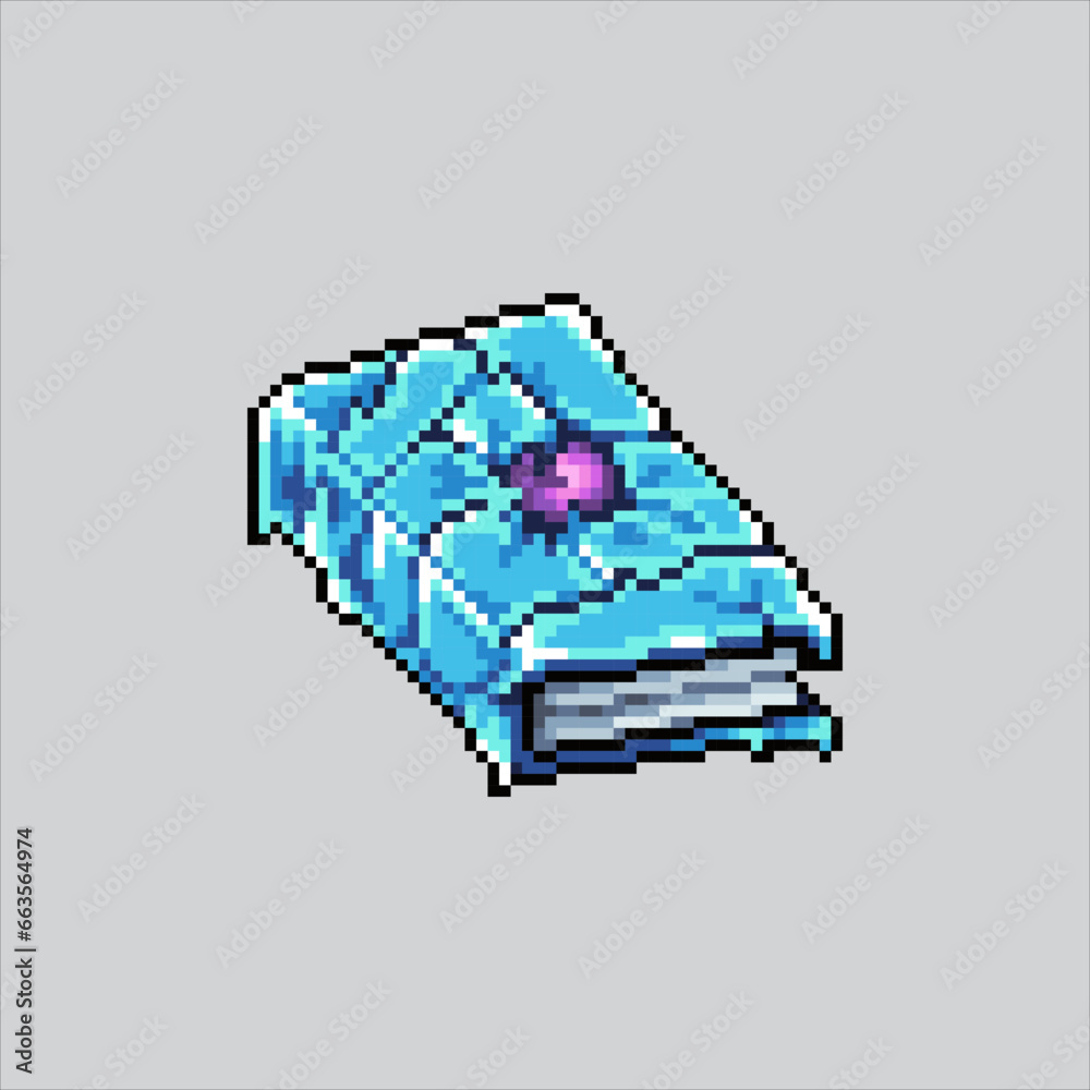 Pixel art illustration spell book. Pixelated Magic Book. Magical witch ...