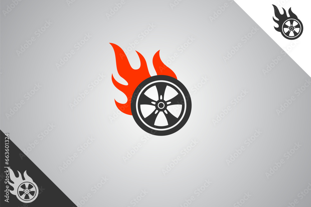 Rims and wheel logo. Minimal and modern logotype. Auto garage ...