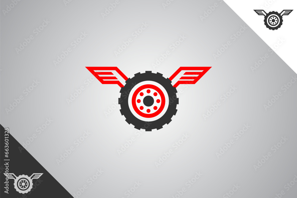 Rims and wheel logo. Minimal and modern logotype. Auto garage ...