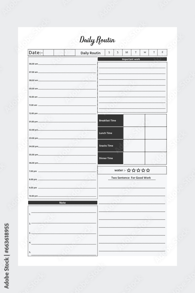 daily log book ,Kdp Interior design, daily planner, journal, sheets ...