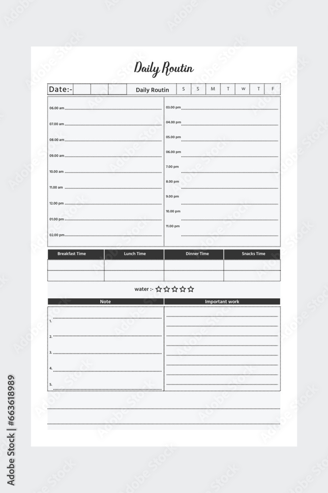 Kdp Interior design, daily log book ,daily planner, journal, sheets ...