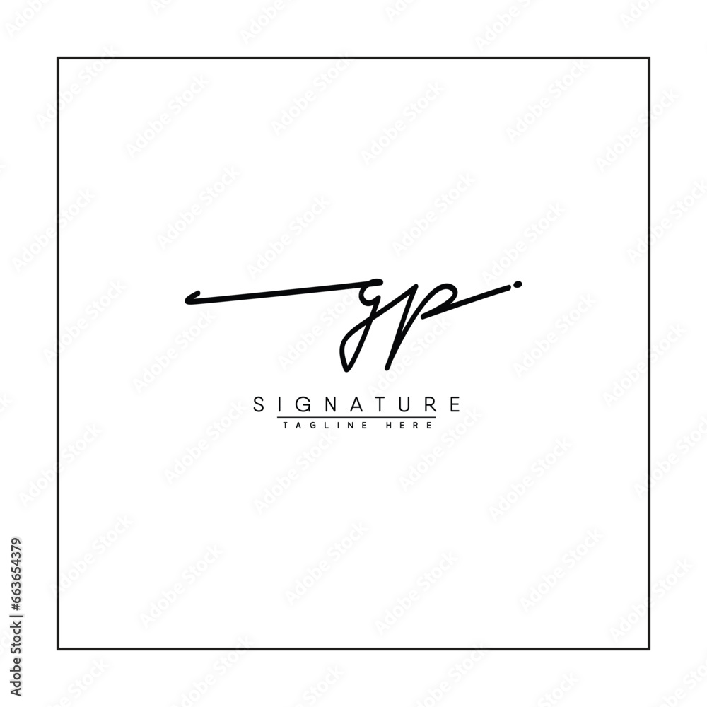 Simple Signature Logo for Alphabet GP - Handwritten Signature for ...