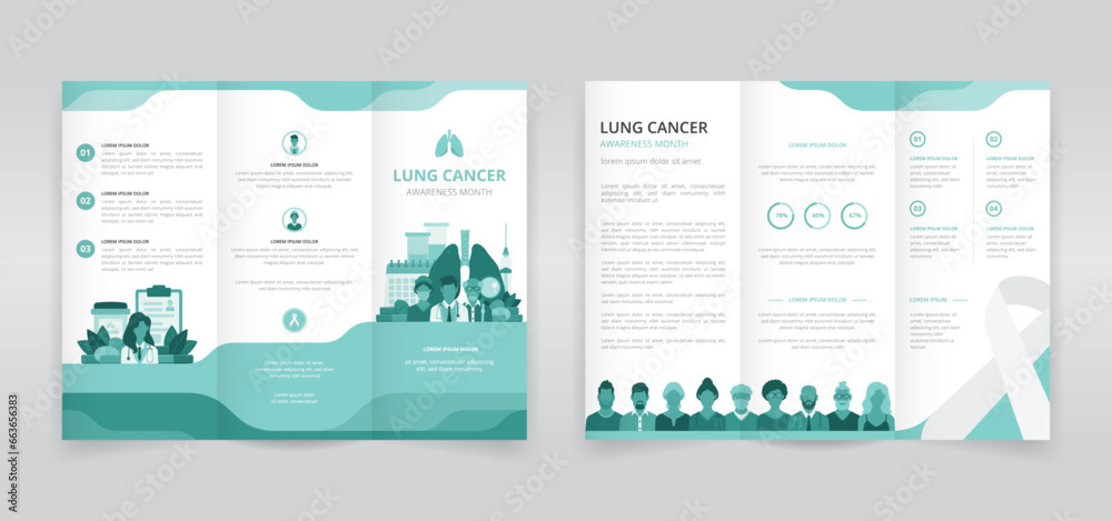 Trifold brochure, pamphlet or triptych leaflet template which raise ...