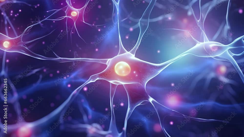 Brain cell concept video and brain cell connections, brain cell ...