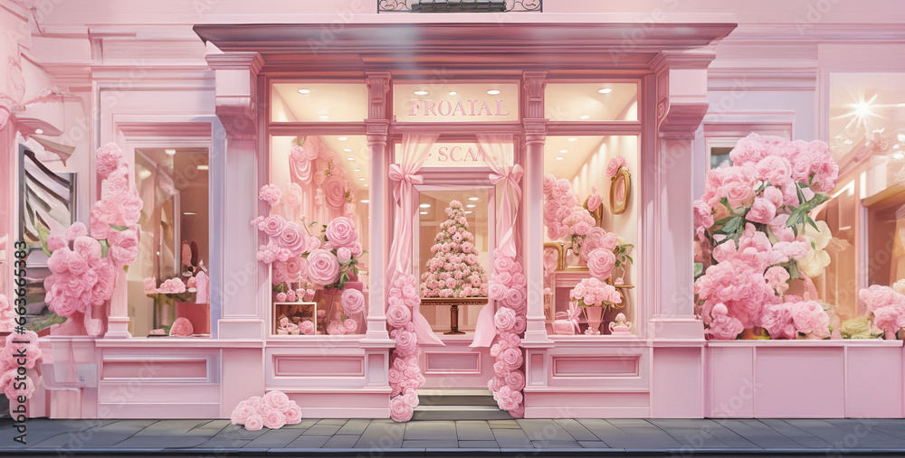 pink store, pink room with pink wall, pink room with window, pink room ...