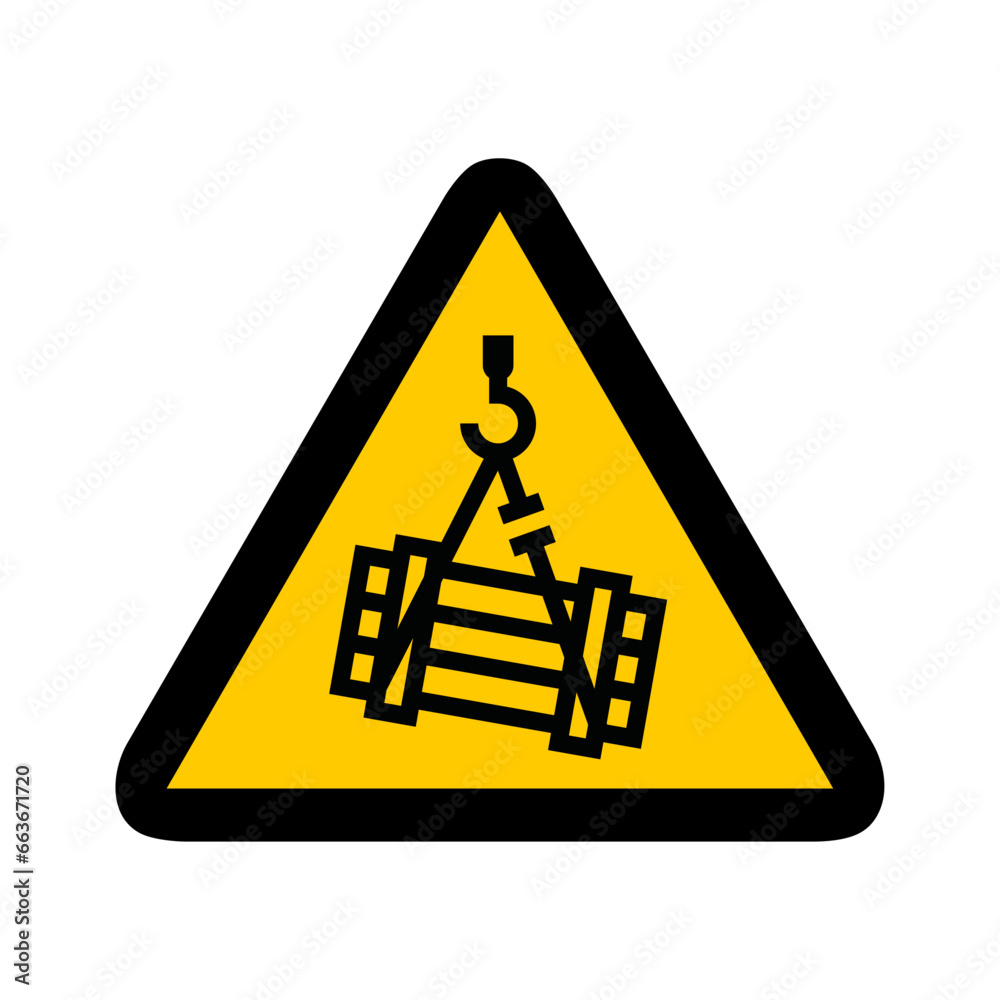 chute treuil triangle jaune panneau signalisation danger Stock Vector ...