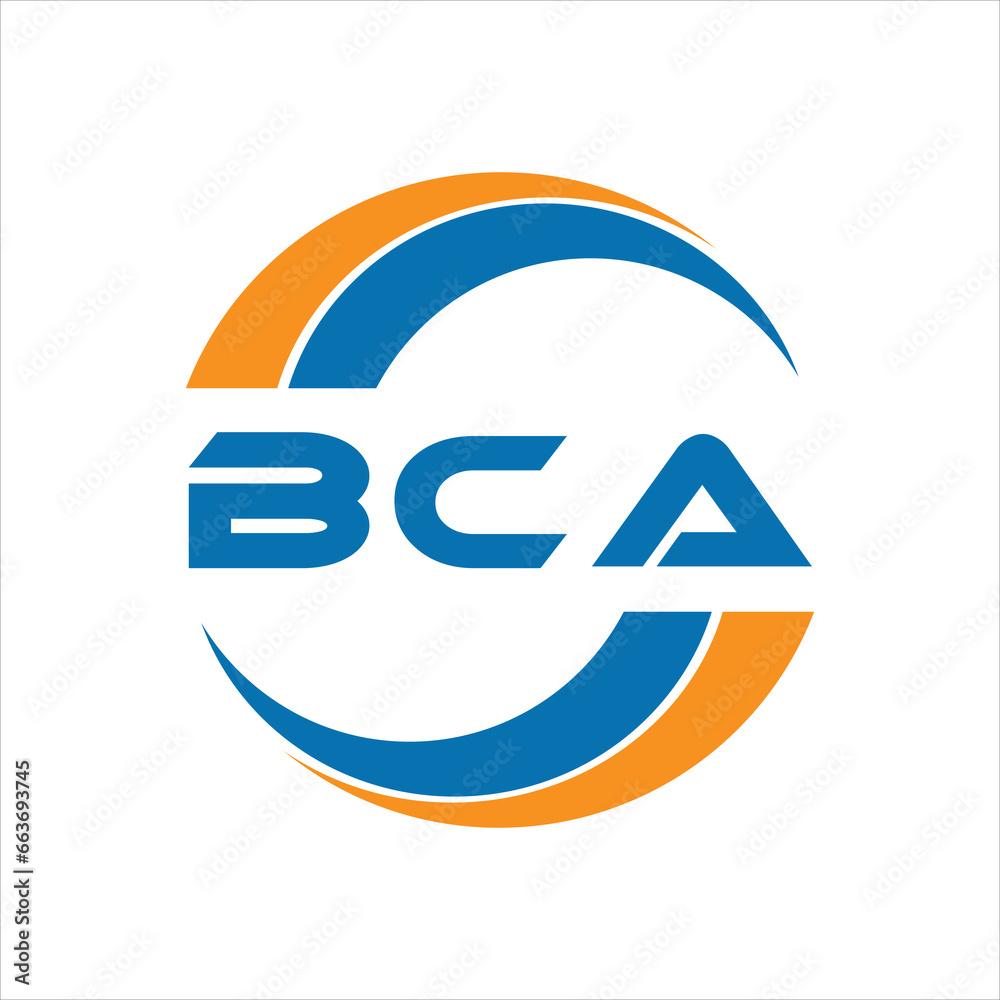 BCA letter logo design on a white background or Monogram logo design ...