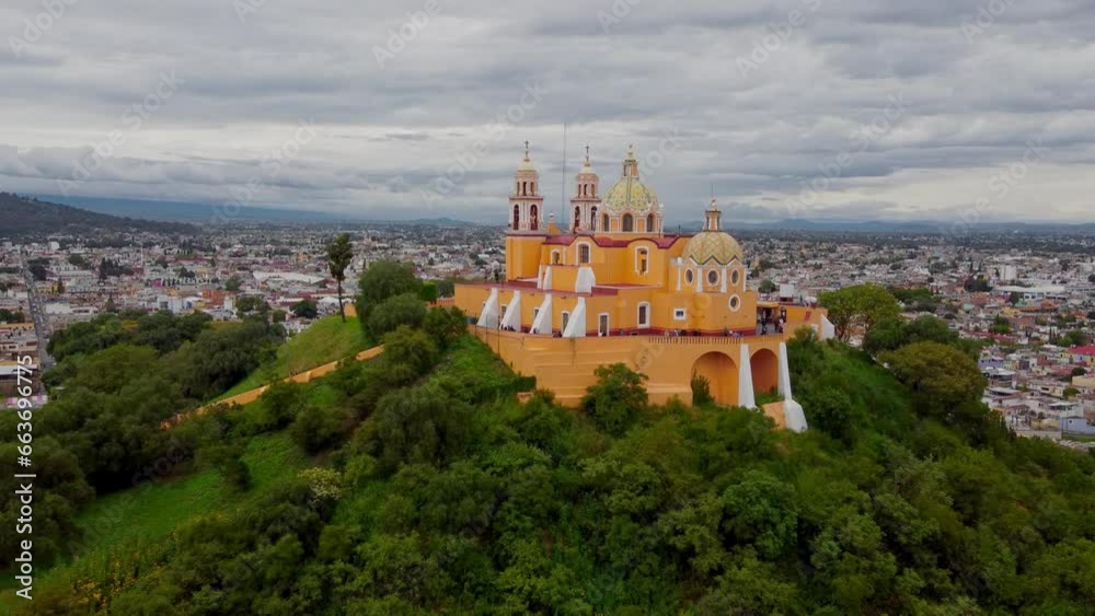 Church Cholula Puebla Mexico Night iglesia Santuario de la Virgen de ...