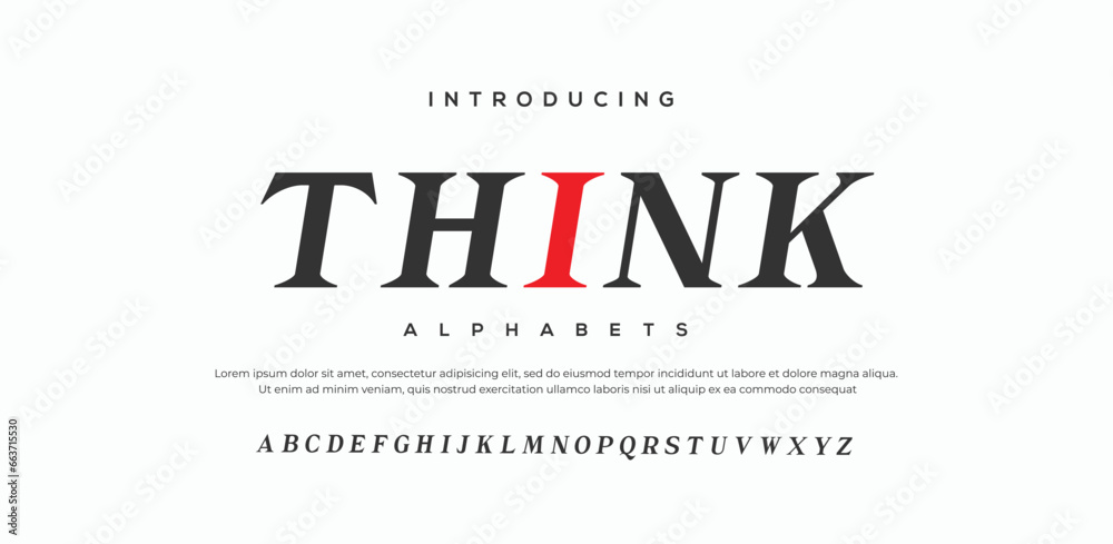 THINK Abstract modern urban alphabet fonts. Typography sport ...