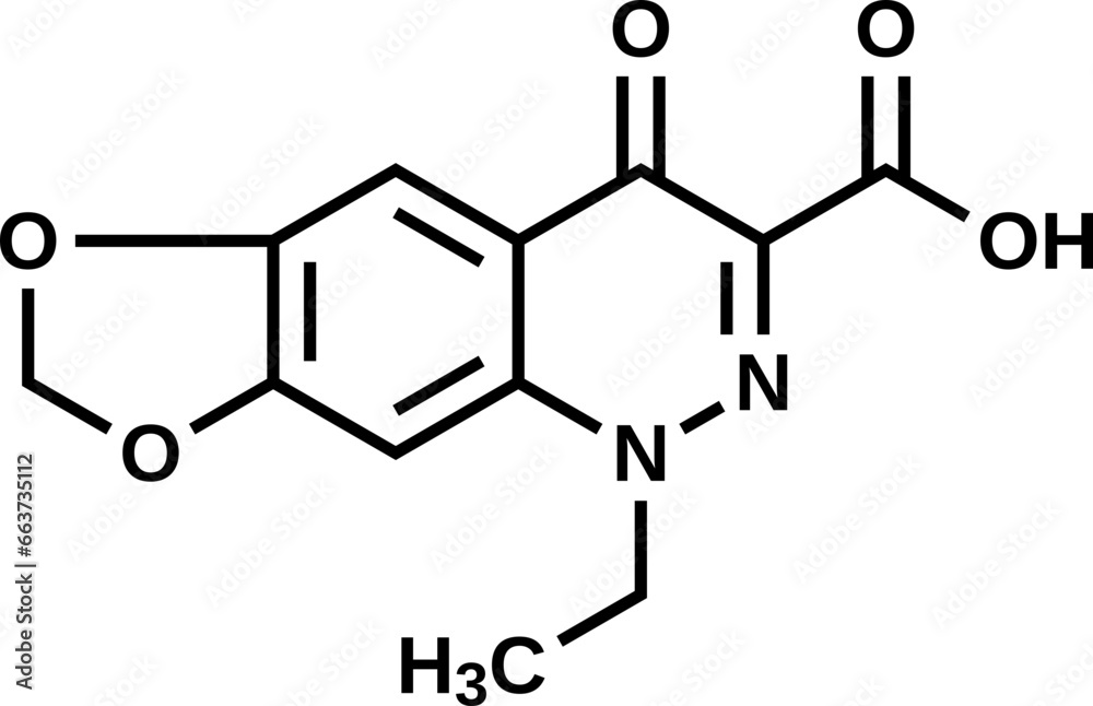 Cinoxacin structural formula, vector illustration Stock Vector | Adobe ...