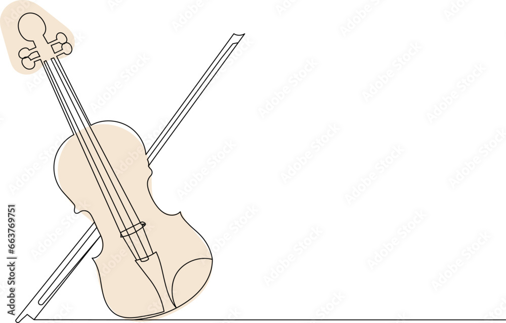violin line drawing outline, sketch isolated vector Stock Vector ...