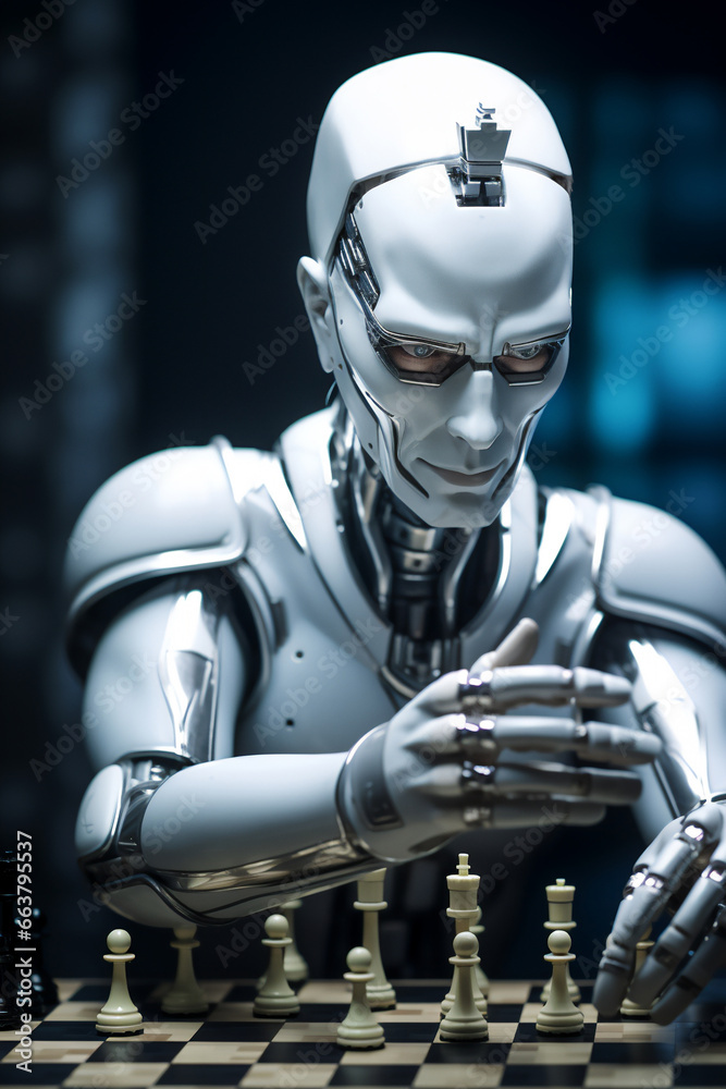 Android, robot, chess, master, artificial intelligence, chess player ... Android, robot, chess, master, artificial intelligence, chess player ...