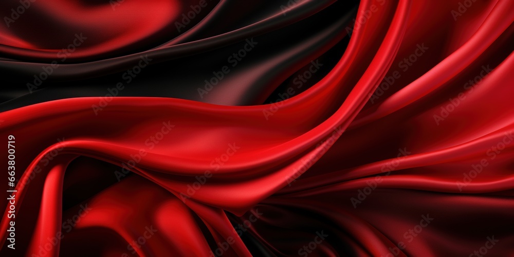 Red black elegant abstract background. Silk satin fabric with nice ...