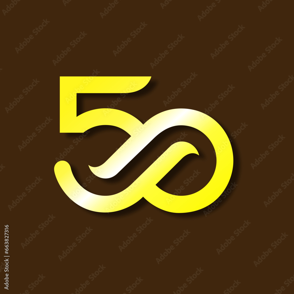 vector is monogram number 5 and 0. Infinity, elegant and unique. Stock ...