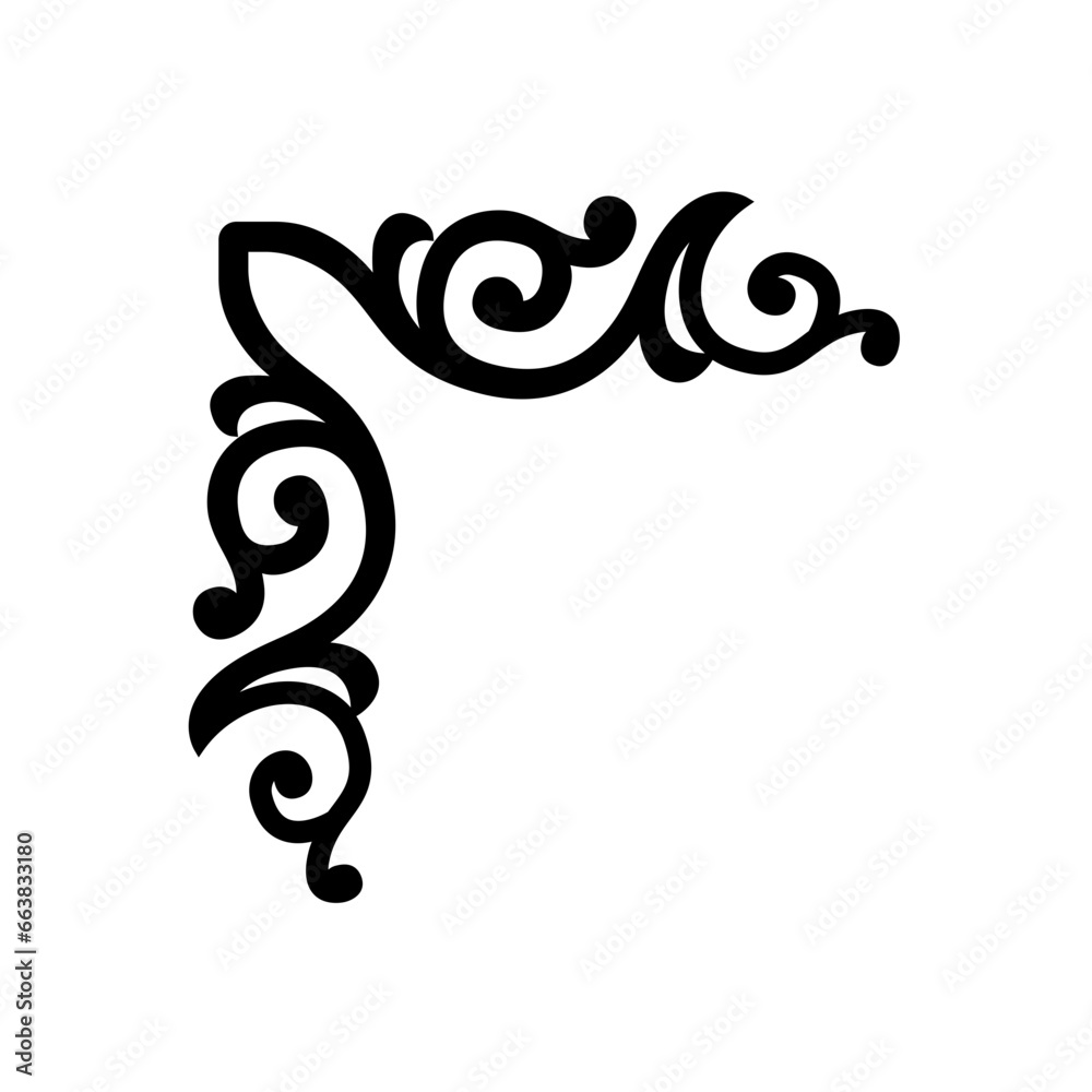 Corner border vector decoration Stock Vector | Adobe Stock