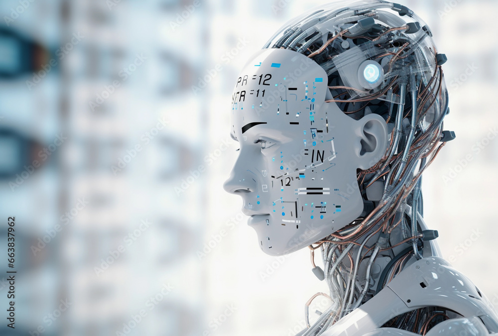 robot with artificial intelligence, a technologically enhanced ...