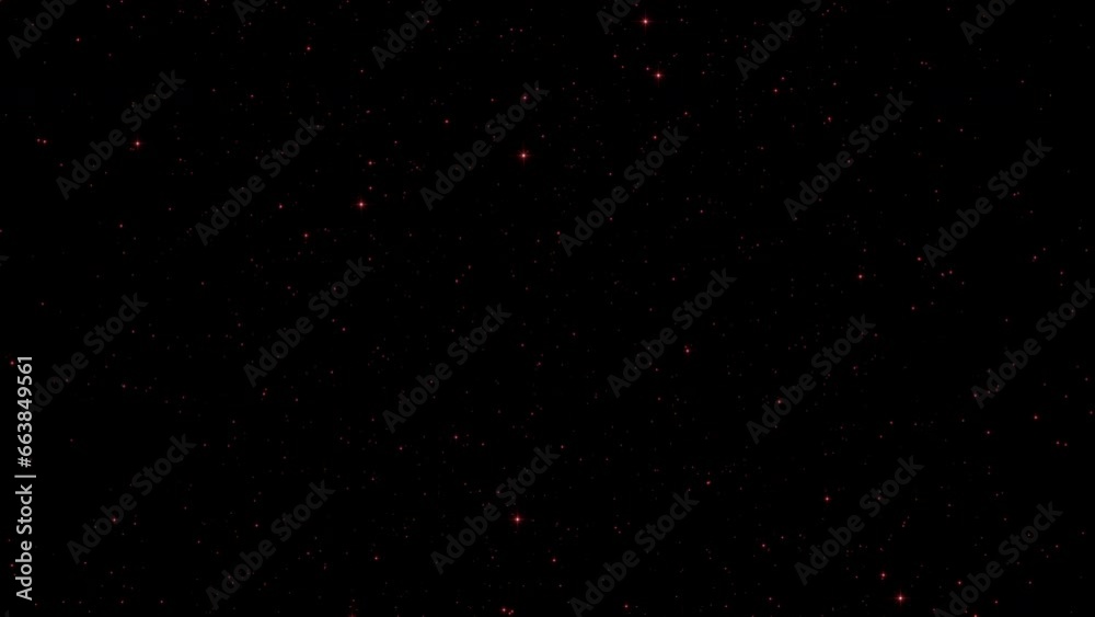 Loop glow orange red star dust particles fire falling down animaiton on ...