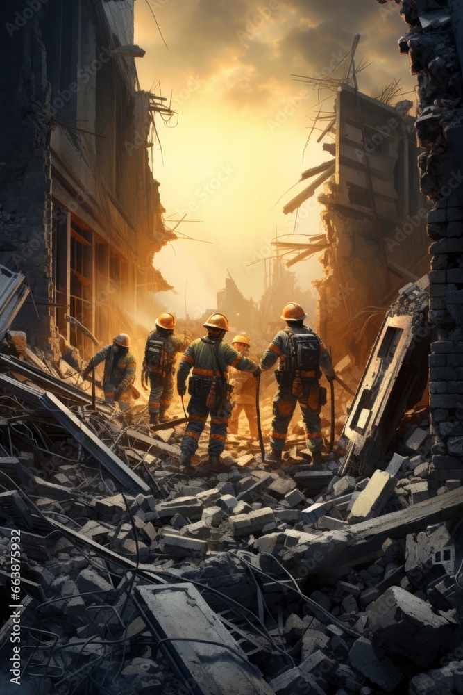 The photo captures a grim scenario where dedicated rescuers are ...