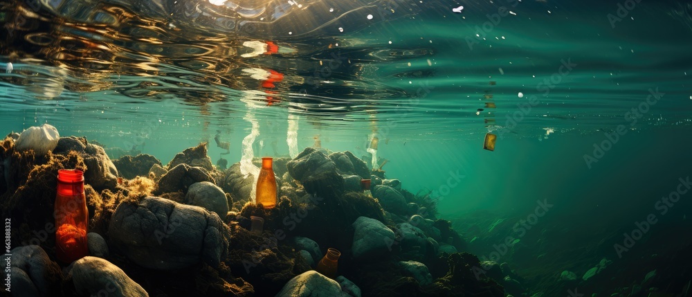 The devastating effects of ocean pollution, caused by plastic bottles ...