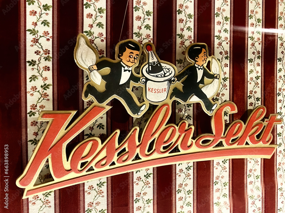 Historische Logo der Firma Kessler Sekt - Esslingen am Neckar, 21.09. ...