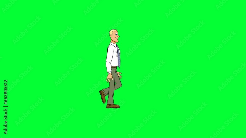 cartoon man walking, movement background and 2d animation, Cartoon ...