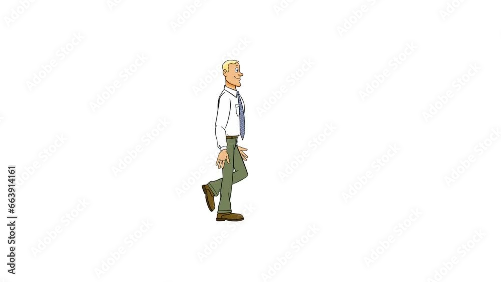 cartoon man walking, movement background and 2d animation, Cartoon ...