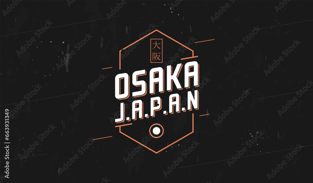 Typography vector design, Japan Osaka text effect. for T-shirt screen ...
