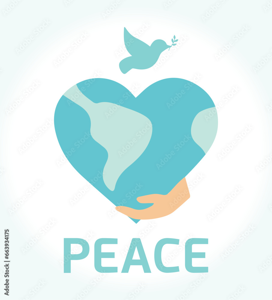 World peace. Brotherhood between countries, nations. Love, life, non ...