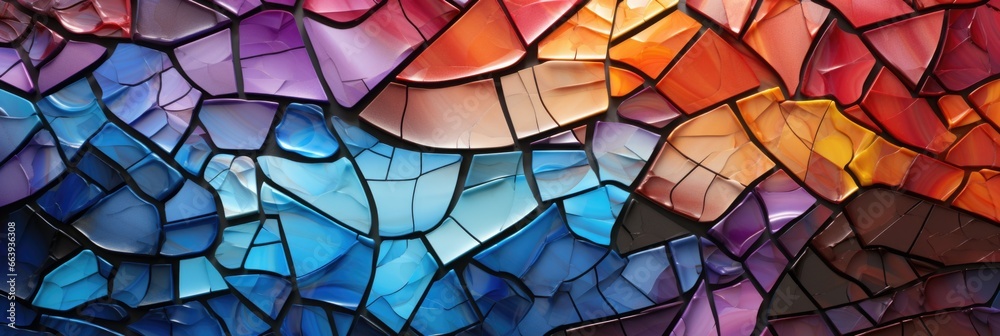Geometric Wonderland: A mesmerizing abstract of intricate mosaic tiles ...