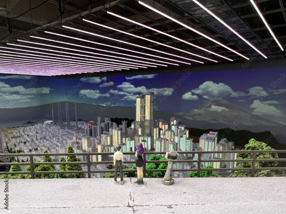 Tokyo - May 2 2023: the sense of neon genesis evangelion display at ...