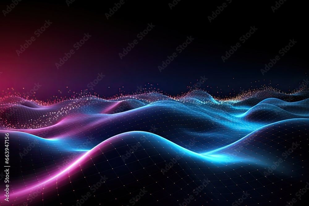 abstract background with glowing particles. Vector illustration. Eps 10 ...