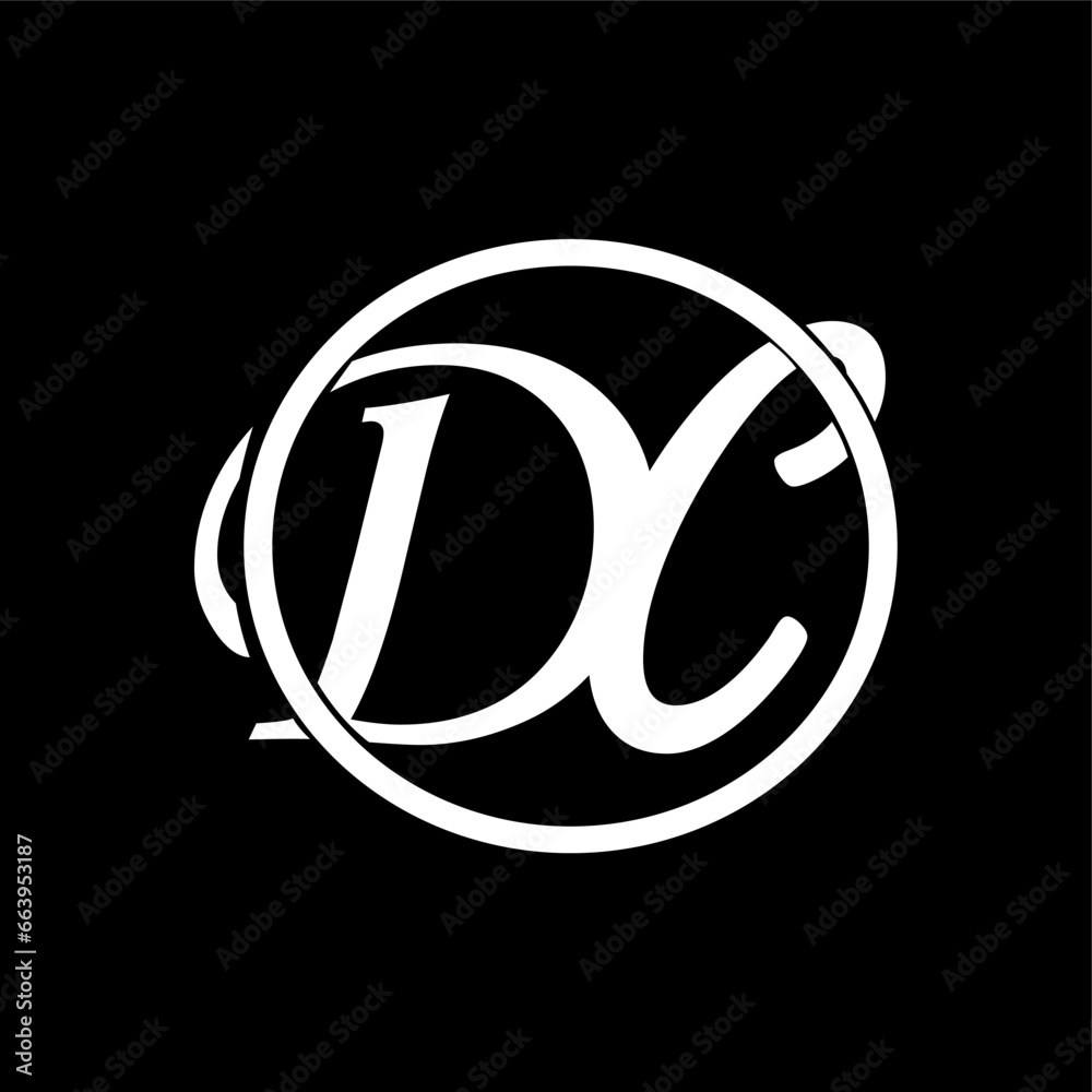 Vector of IT technology initial DC monogram letter combination D. This ...