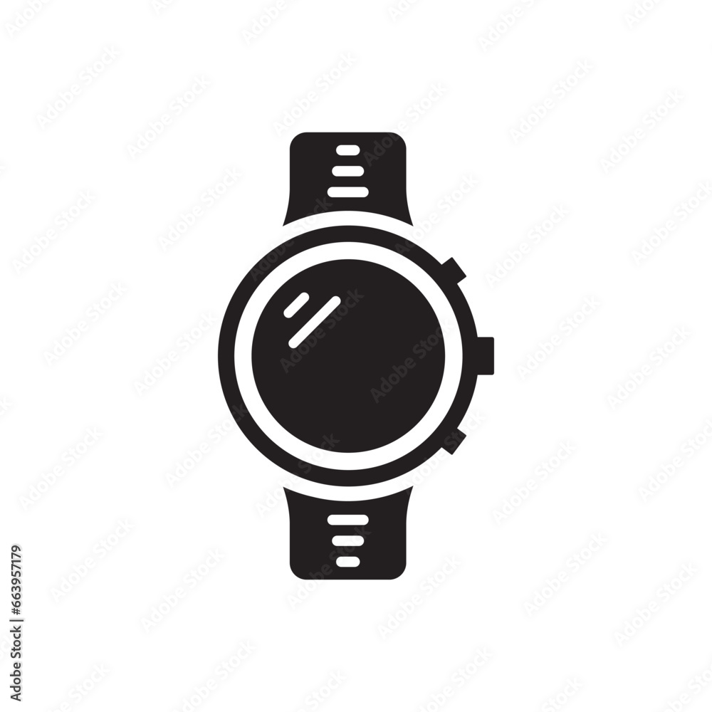 Hand watch icon. Hand watch flat sign desin. Hand watch symbol ...