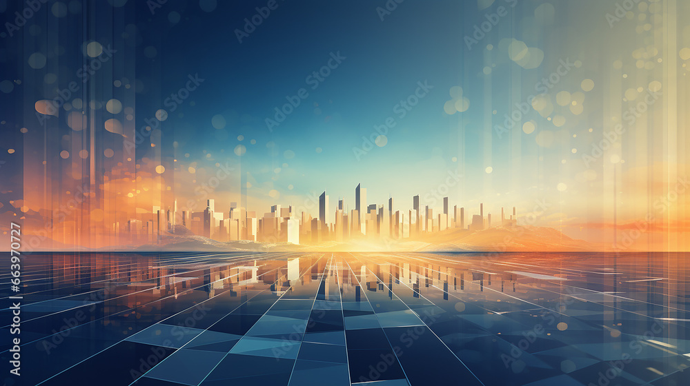 Abstract city background, global connection concept. Global Information ...