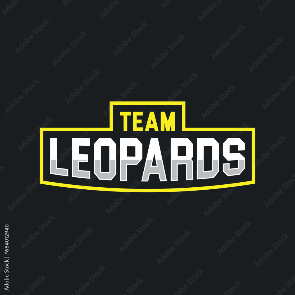 Vector team leopard Sports club text logo design, editable template ...