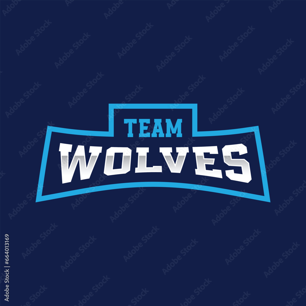 Vector team wolves league Sports club text logo design, editable ...