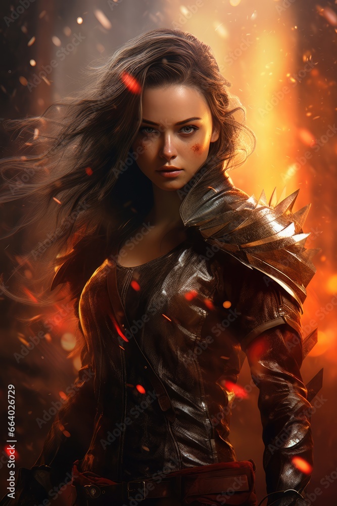 Prettiest teen girl with long hair blowing in the wind. fantasy ...