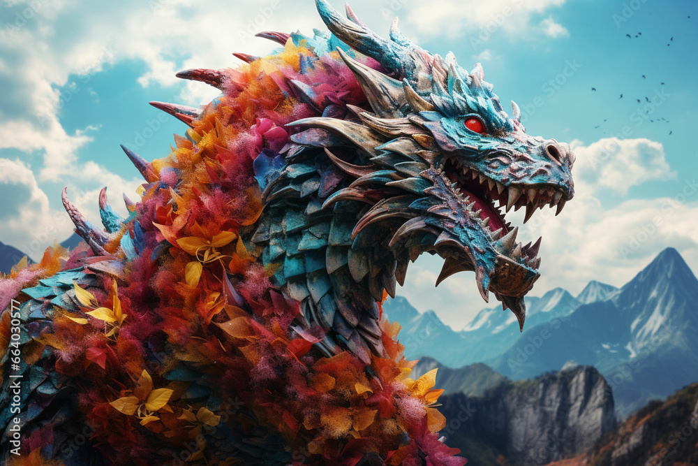 Dragon Breathing Fire At Knight In Armour Holding Up Shield Near Stone ...