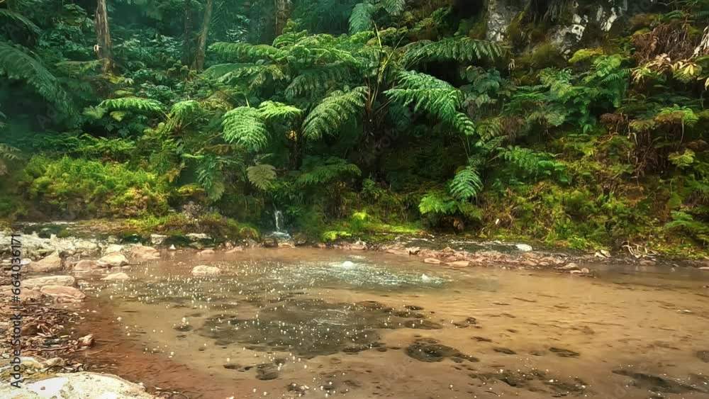 Vidéo Stock Thermal water at the 'Centro de Interpretação Ambiental da ...