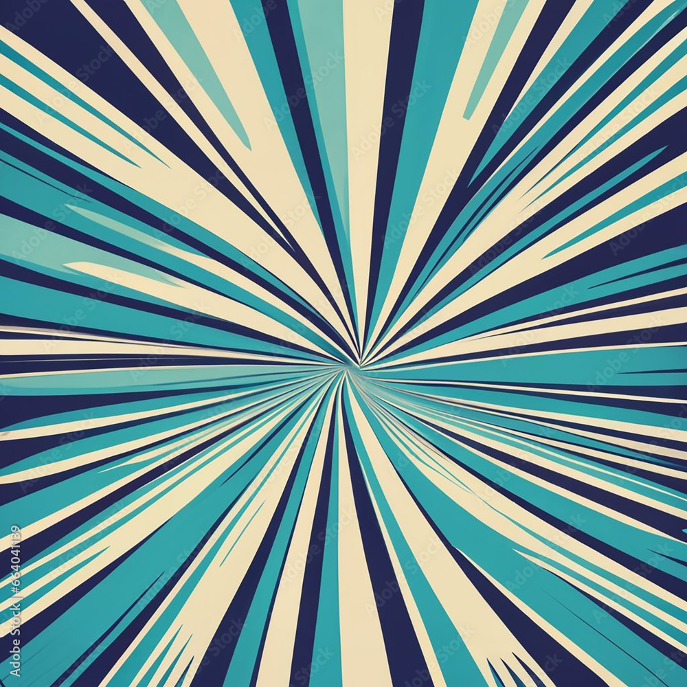 White and blue sunburst pattern background. Retro ray pattern ...