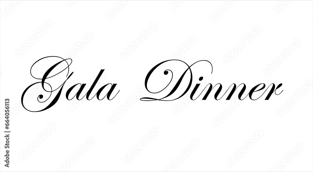 Gala Dinner Handwritten Inscription Hand Drawn Lettering Stock ...