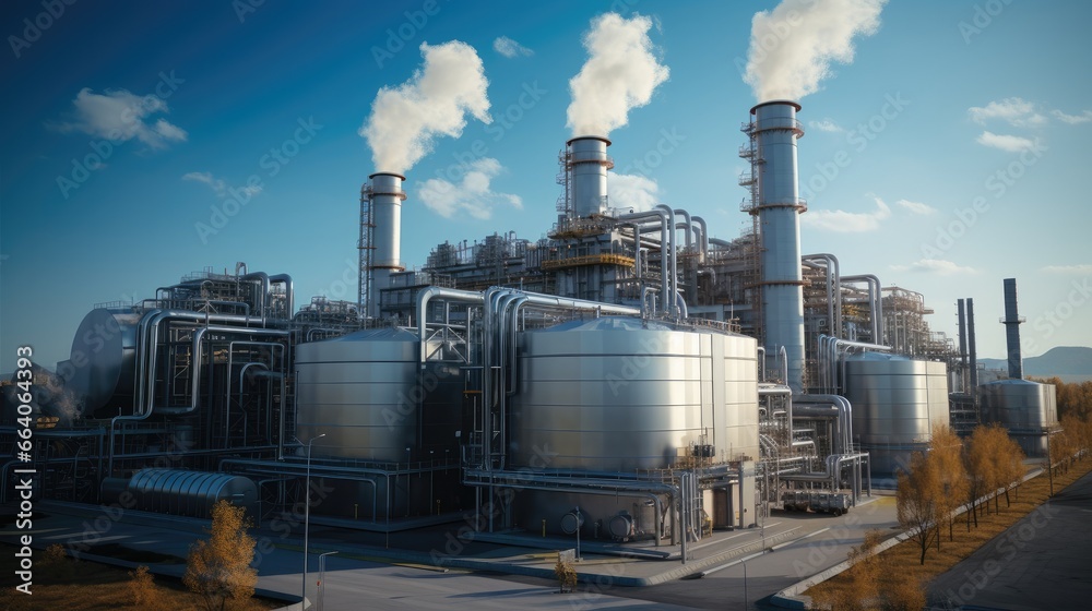 Hydrogen plant, Manufactory for production of h2 hydrogen. Wind ...