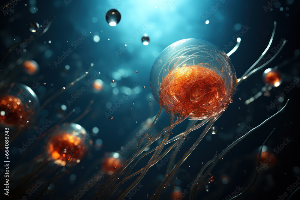 The graceful movement of microplankton in ocean water, contributing to ...