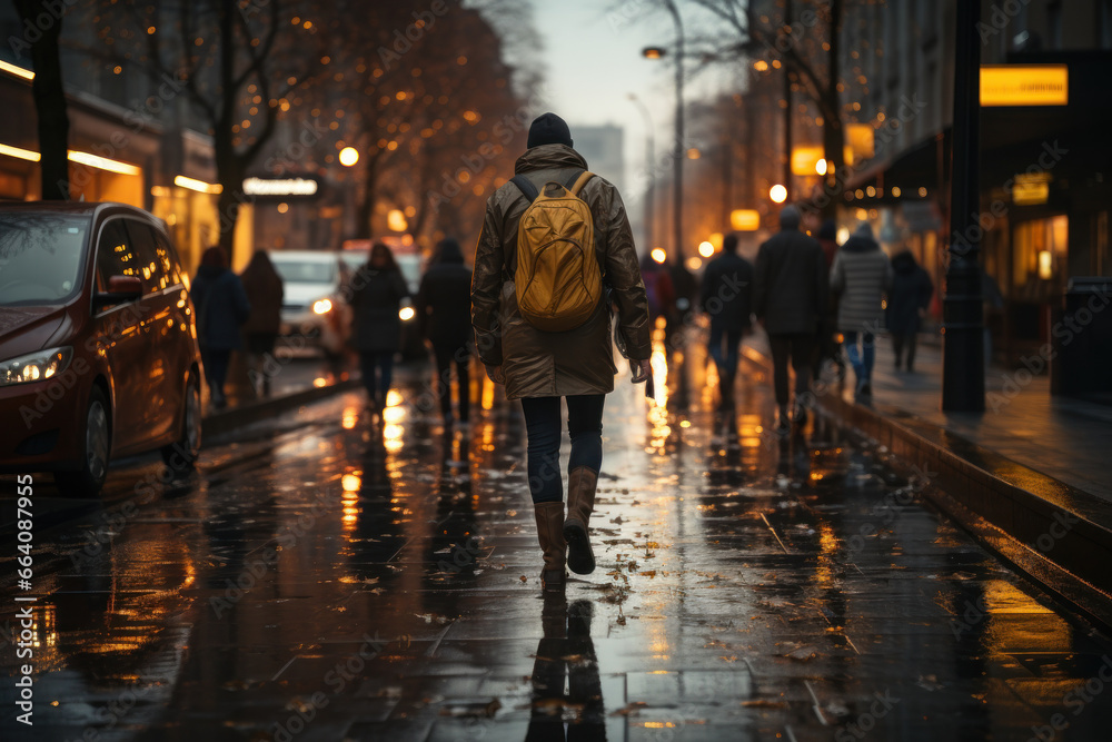 A group of pedestrians crossing a busy street without adhering to ...