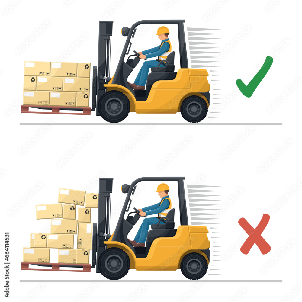 Safety In Handling A Fork Lift Truck Make Sure The Load Is Properly Stacked Security First