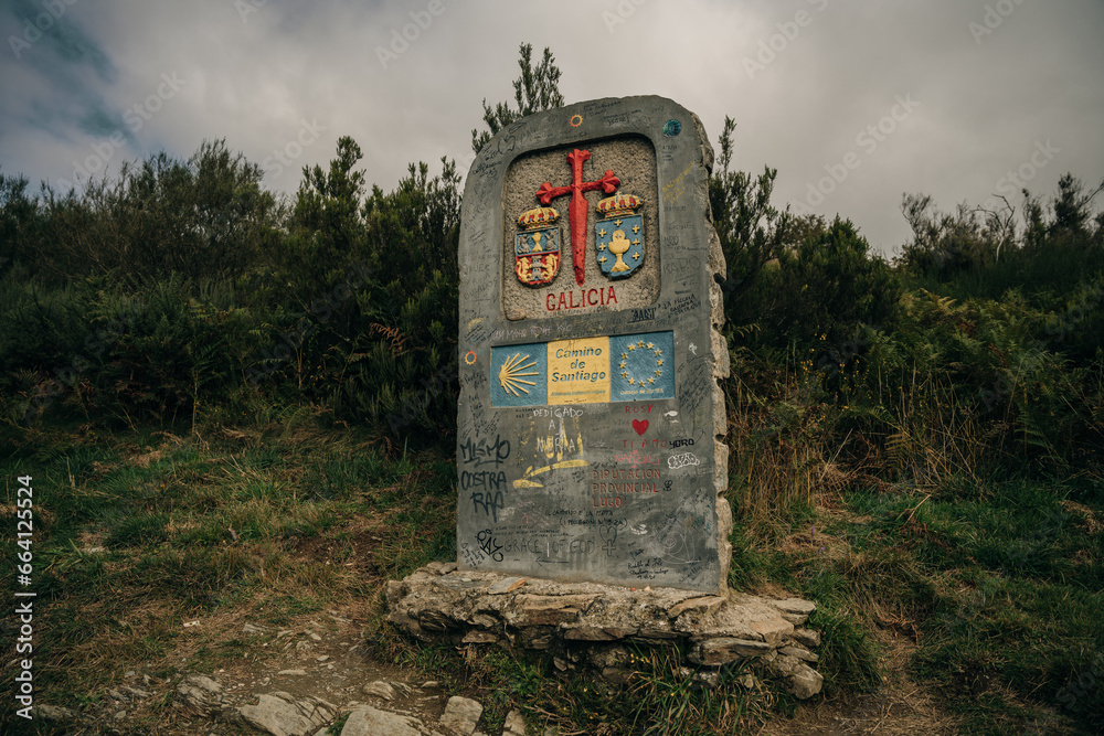 Galicia, Spain - october 12th 2023 Way of St James , Camino de Santiago ...
